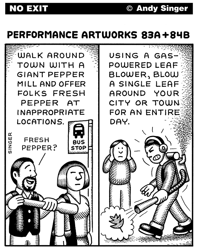 No Exit Cartoon: Control Yourself | Visual Art | Hudson Valley ...