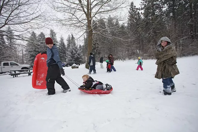 Sledding at Underhill Park | Spokane | Slideshows | The Pacific ...