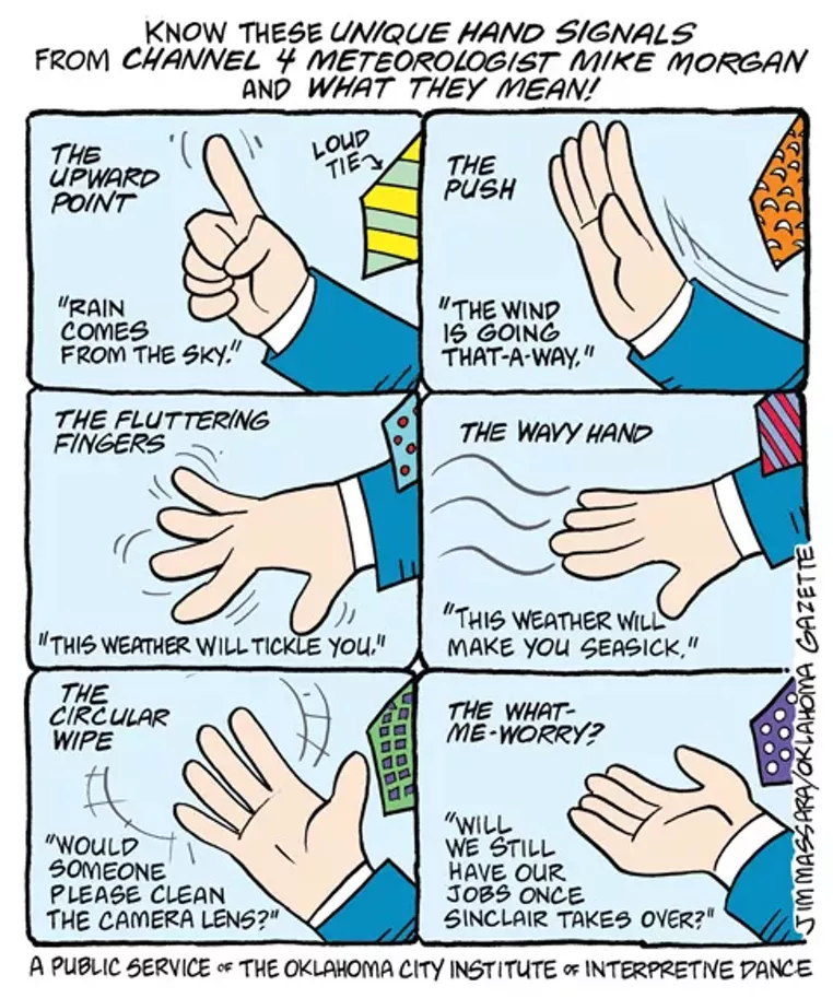 Cartoon: Mike Morgan's hand signals | Commentary | Oklahoma City ...