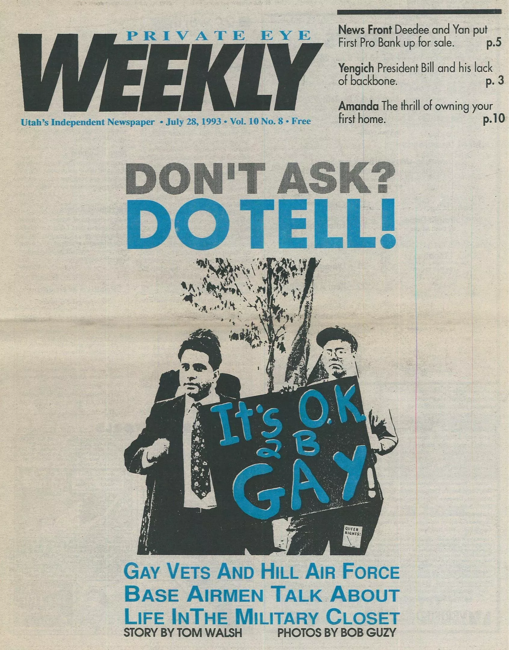 FLASHBACK 1993: Gay vets and airmen talk life in the military closet ...