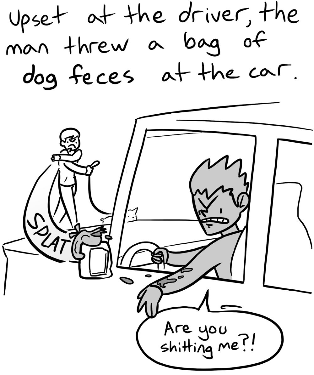 Police Reports Illustrated: When Road Rage and Puppy Poop Collide - The ...